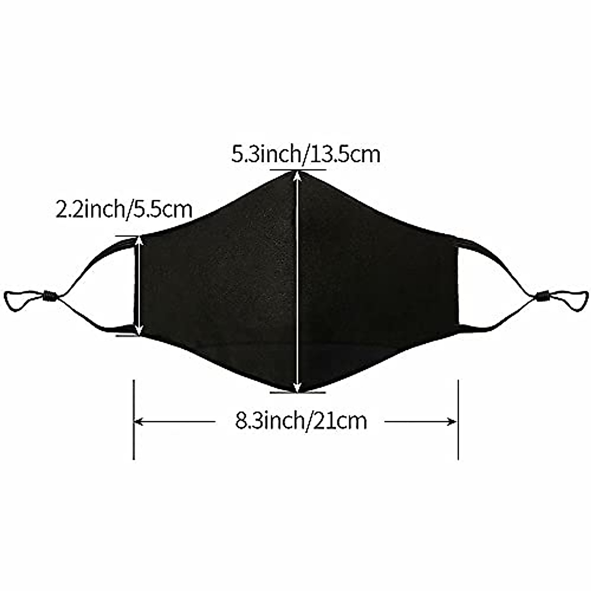 NBDIB 3 Pcs Adult Unisex Reusable Washable Adjustable Face Protection with Filter Pocket and Nose Wire Black Breathable Cotton Dust Cloth Mask with 10Pcs Replacement Carbon Filters for Man and Women