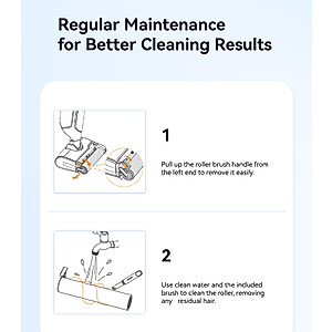 NARWAL Wet and Dry Vacuum High-Efficiency Microfiber Brush Roller (Model: S10 Pro)-Enhanced Dirt and Debris Pickup, Easy Maintenance