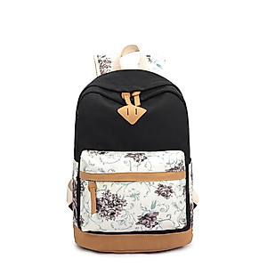 Pawsky School backpack for Teen Girls Women Kids School Bags College Bookbag, 15 Inch Laptop Bag with Lunch Bag and Pencil Case