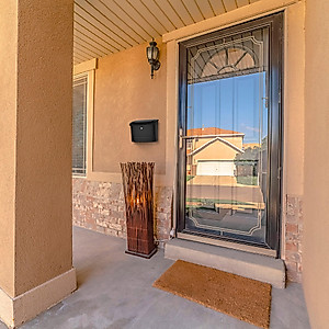 Architectural Mailboxes Princeton Galvanized Steel, Locking, Wall Mount Mailbox, 2572B-10, Black, Medium Capacity