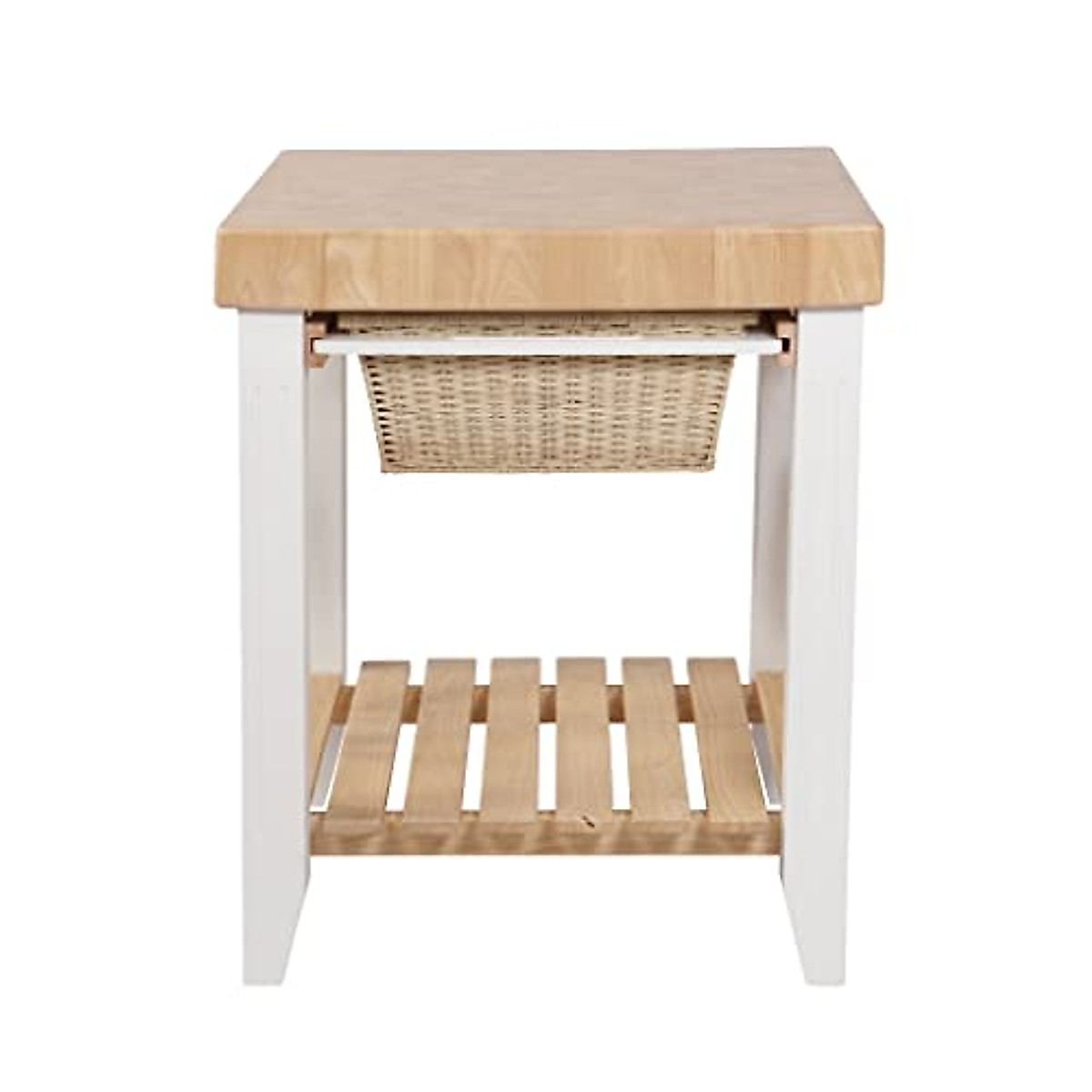 Powell Furniture Kitchen Island, White, 30" x 30" x 36.1/4"