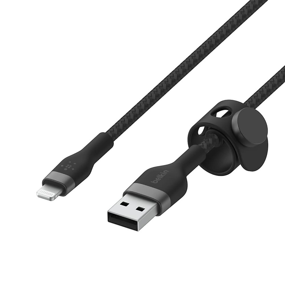 Belkin BoostCharge Pro Flex Braided USB Type A to Lightning Cable (1M/3.3FT), MFi Certified Charging Cable for iPhone 14, 13, 12, 11, Pro, Max, Mini, SE, iPad - Black