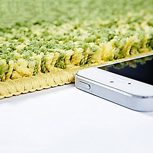 MustMat Non Slip Kitchen Rugs and Mats Cute Leaf Shape Area Rugs Nice for Kitchen Floor/Bathroom/Bedroom 17.7"x47.2"