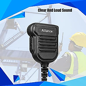 Ailunce HD1 Shoulder Speaker Microphone IP55 Anti-Splash 3.5mm Audio Jack Compatible with HD1 Retevis RT29 RT48 RB23 RT47 RB46 RT47V RT87 RT83 RT82 Walkie Talkie (1 Pack)