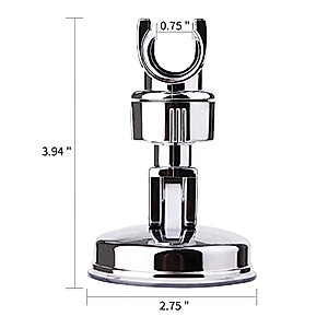 erduoduo Shower Head Holder,Handheld Shower Head Holder with Suction Cup,Adjustable Shower Head Holder for Wall(Silver-1pcs)