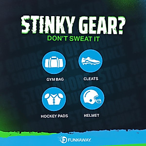 FunkAway Sport Aerosol Spray, 3.4 oz | The Extreme Odor Eliminator | Refresh Shoes and Sports Gear | For Stuff You Can’t Put In The Wash, Black (FASA3.4)