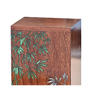 Green and White Resin Urn Wooden Urn Box Lichtenberg Figure Cremation Urn for Human Ashes Adult Large Funeral urn Ashes Urn for Ashes pet urn Fractal Burning urn Memorial Urn (Large up to 250 lb)