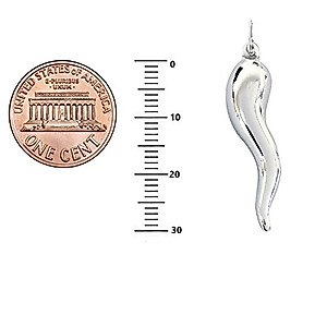 Ritastephens Sterling Silver Italian Horn Rolo Chain Necklace 18 20 24 (24)