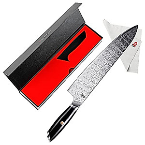 TUO Chef Knife 10 inch - Pro Kitchen Cooking Knife, AUS-8 Japanese Stainless Steel Chef's Knife with Ergonomic G10 Handle, Japanese Gyuto Knife with Gift Box - FALCON S SERIES