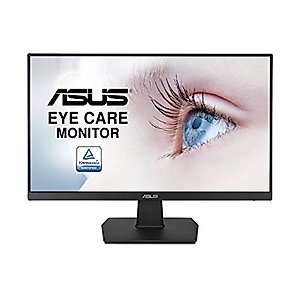 ASUS VA24EHE 23.8” Monitor 75Hz Full HD (1920x1080) IPS Eye Care HDMI D-Sub DVI-D,Black
