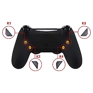 eXtremeRate Replacement Ergonomic Back Buttons, K1 K2 K3 K4 Paddles for PS4 Controller Dawn Remap Kit (Only fits with eXtremeRate Remap Kit)
