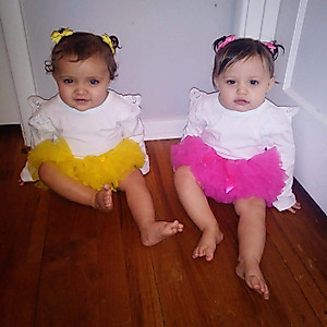 Huata Baby Girls Boys Long Sleeve Bodysuit Baby Romper (White, 12-18 Months)