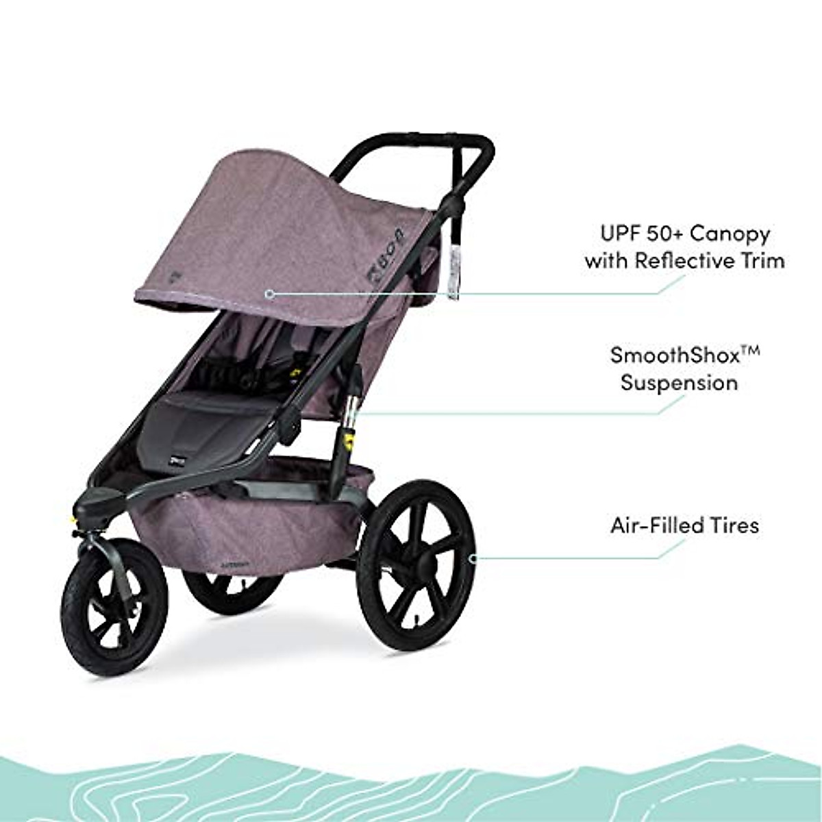 BOB Gear Alterrain Jogging Stroller, Melange Lilac