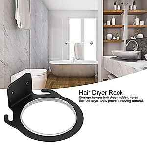 Mumusuki Space Aluminum Wall Mounted Hair Dryer Holder Rack Hanger Hairdryer Shelf