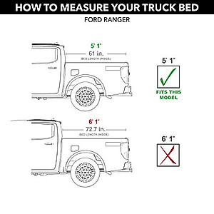 RealTruck BAK Revolver X4s Hard Rolling Truck Bed Tonneau Cover | 80332 | Fits 2019-2023 Ford Ranger 5' 1" Bed (61")