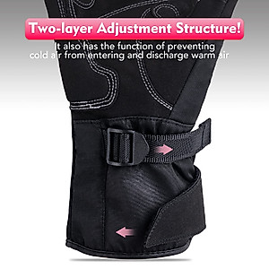 CHANGE MOORE Winter Motorcycle Gloves for Men Women Touchscreen, Superior Thermal Cotton Waterproof Winter Gloves for Riding, Climbing, Racing, Cycling