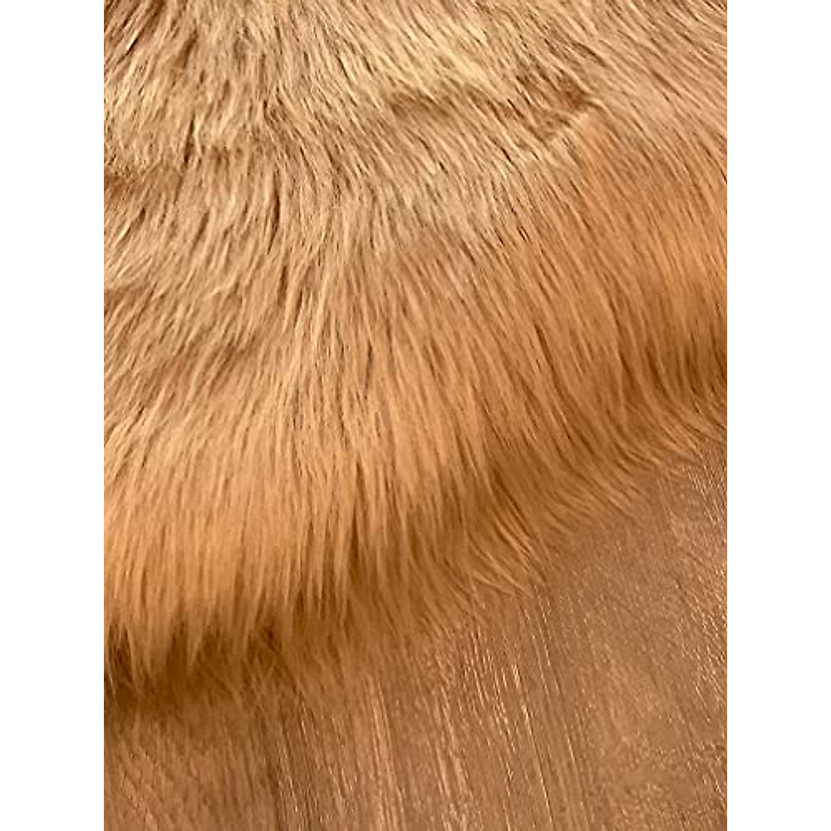 LAMBZY Faux Sheepskin Super Soft Hypoallergenic Silky Round Shag Rug for Living Room, Kids Room, Sofa (5', Beige)
