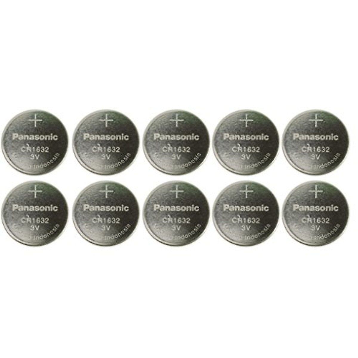 Panasonic CR1632-10 CR1632 3V Lithium Coin Battery (Pack of 10)