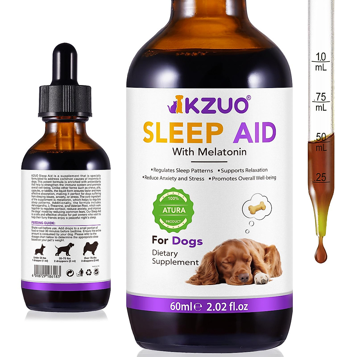 Melatonin for Dogs, Dog Melatonin, Anxiety Relief for Dogs, Melatonin for Small to Large Dog Breeds, Supports Relaxation, Regulates Sleep Patterns, Promotes Overall Well-Being, Dog Sleep Aid