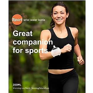 MUSKULO MONSTRO Sports Wrist Water Bottle, Hands Free Wrist Wearable Bottle, Leak Proof Silicone 7 Oz (200ml) Portable Bottle for Running Cycling Climbing Jogging and Gym Outdoor Activity  (Pink)