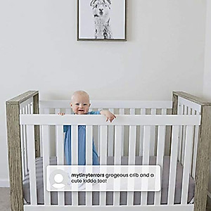 Delta Children Miles 4-in-1 Convertible Crib, Greenguard Gold Certified, Bianca White/Textured Cloud