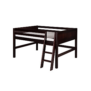 Camaflexi Full Size Panel Headboard-Cappuccino Finish Low Loft Bed