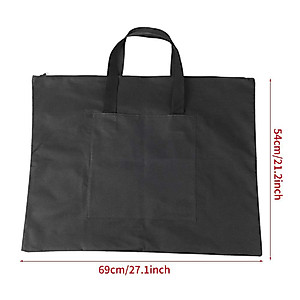 A2 Drawing Painting Board ,Waterproof Canvas Drawing Carry Bag Sketching Painting Art Carrying Storage Case with Adjustable Strap for Storing Painting Board Document Map Newspaper Magazine (Black)