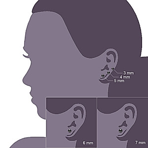 JewelrieShop Faux Pearl Earrings Hypoallergenic Stainless Steel Imitation Stud Pearl Earrings for Women - 5 Pairs (Black)