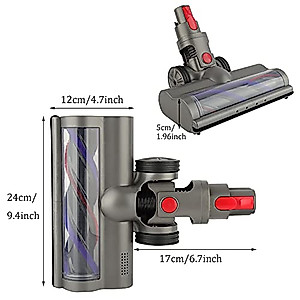 Ninthseason Quick-Release Direct Drive Cleaner Head Turbine Floor Tool for Dyson V15 V11 V10 V8 V7 Cordless Vacuum Cleaner for carpets and hard floors