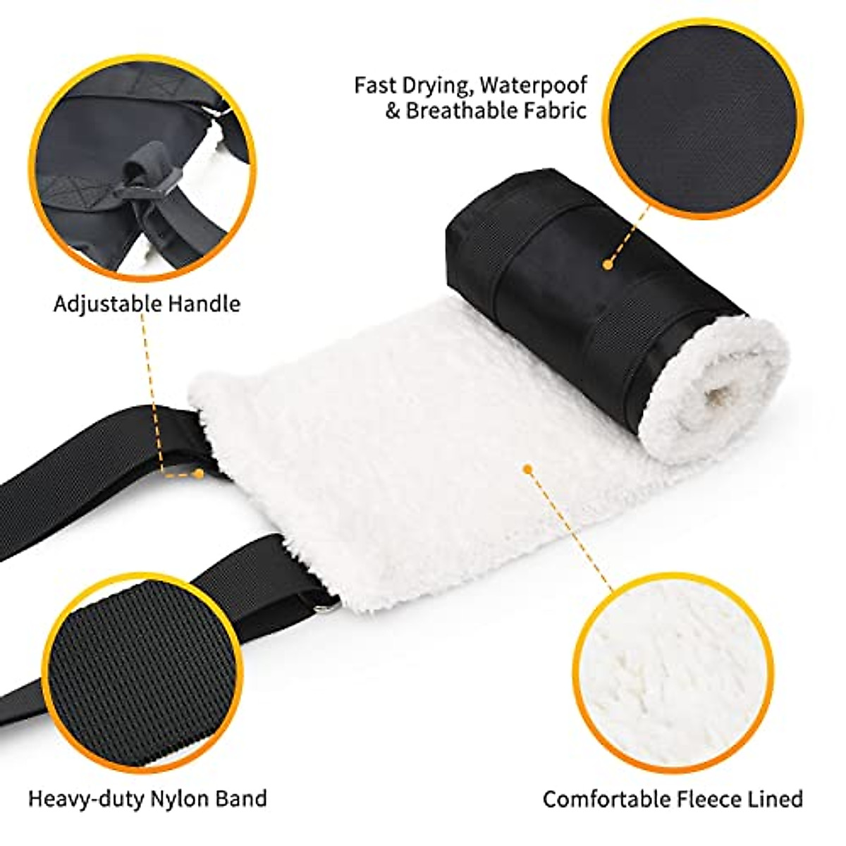 4-120 lbs Dog Lift Harness Adjustable Dog Sling for Large Dogs Lift Support and Rehab Harness for Weak Rear Legs, Soft Hind Leg Support Helps Senior, Injured, Disabled and After ACL Surgery (Large)