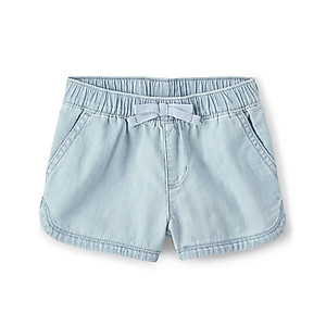 The Children's Place Baby Toddler Girls Denim Shorts, Tessa Wash, 2T,baby girls,and Toddler Girls Pull On Denim Shorts,Tessa Wash,2T