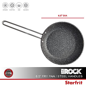 Starfrit The Rock 6.5" Fry Pan w/SS Handle, Red 030242-006-0000