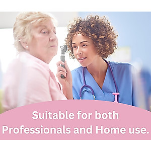 MEDCASE Radiance Otoscope - Ear Scope with LED Light and Speculum for Ear Examination and Diagnosis - Ideal for Professional use - Lifetime Warranty - Pink