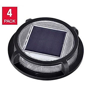 MyHOME Solar Multi-Surface LED Lights 12 Lumen Deck Driveway, Accent Lights- 4 Pack