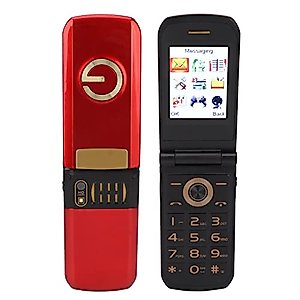 Tangxi Flip Phone for Seniors,Unlocked Senior Flip Cell Phone with Big Buttons GSM Flip Phone for Elderly,Fast Dial,Camera,Radio,Calculator,Calendar (Red)