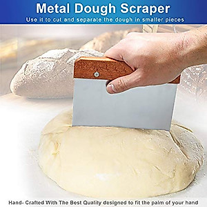 10inch Round Banneton Proofing Basket Set Bread Baking Kit, Dough Scraper, Bread Lame, Danish Dough Whisk Sourdough Proofing Basket Artisanal Bread Bread Making Tools and Supplies Set (10inch round)