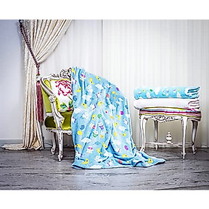 Bambino Velvet Dreams Blankie - Ultra Soft Super Plush Fleece Throw Blanket (60"x50") Blue