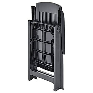 vidaXL 2X Patio Reclining Chair Garden Outdoor Balcony Terrace Lounge Dining Dinner Folding Foldable Seating Bistro Chairs Plastic Anthracite