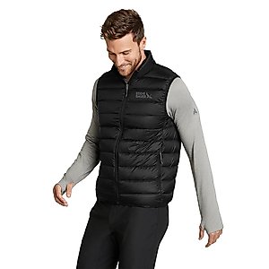 Eddie Bauer Men's Cirruslite Down Vest, Black Recycled, Large