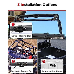KEMIMOTO UTV Dome Light Vehicle Cab LED Light, White Bright Waterproof Solid Golf Cart Roll Cage Light SXS Light Bar, Compatible with RV Truck Tractor Polaris RZR Ranger Can Am Maverick X3 Defender