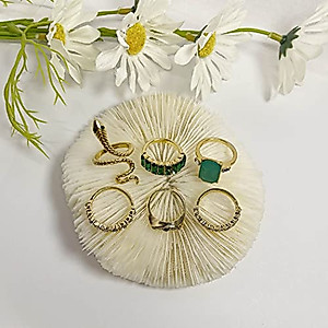 MUYYANSHOP Boho Rhinestone Knuckle Rings Gold Snake Finger Rings Set Stackable Midi Rings for Women and Girls