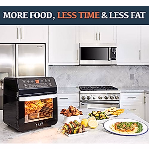 Yedi Total Package 18-in-1 Air Fryer Oven, Air Fryer with Rotisserie and Dehydrator + 100 Recipes, 12.7 Quart