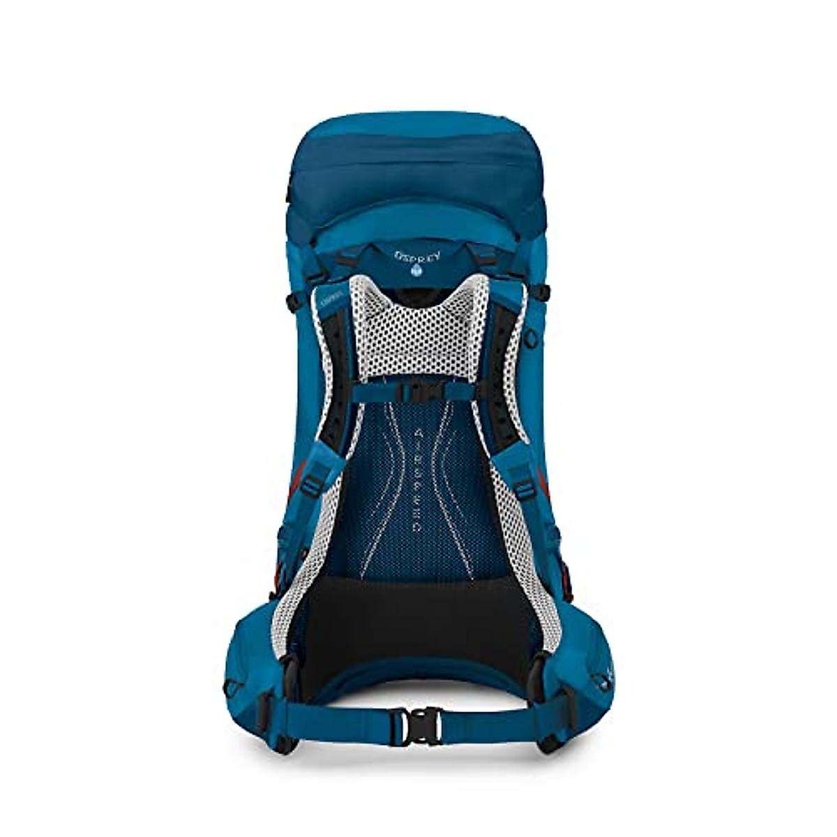 Osprey Atmos AG LT 50L Men's Backpacking Backpack, Night Shift/Scoria Blue, S/M