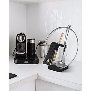 Mukkuri Black Alloy Steel Utensil Stand, 4 in L x 4 in W x 6 in H