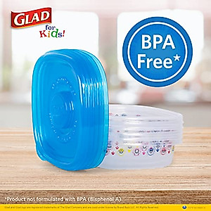 Glad for Kids Paw Patrol GladWare Medium Lunch Square Food Storage Containers with Lids | 25 oz Kids Food Containers with Paw Patrol Design, 5 Count Set | Tight Seal Food Storage Containers for Food