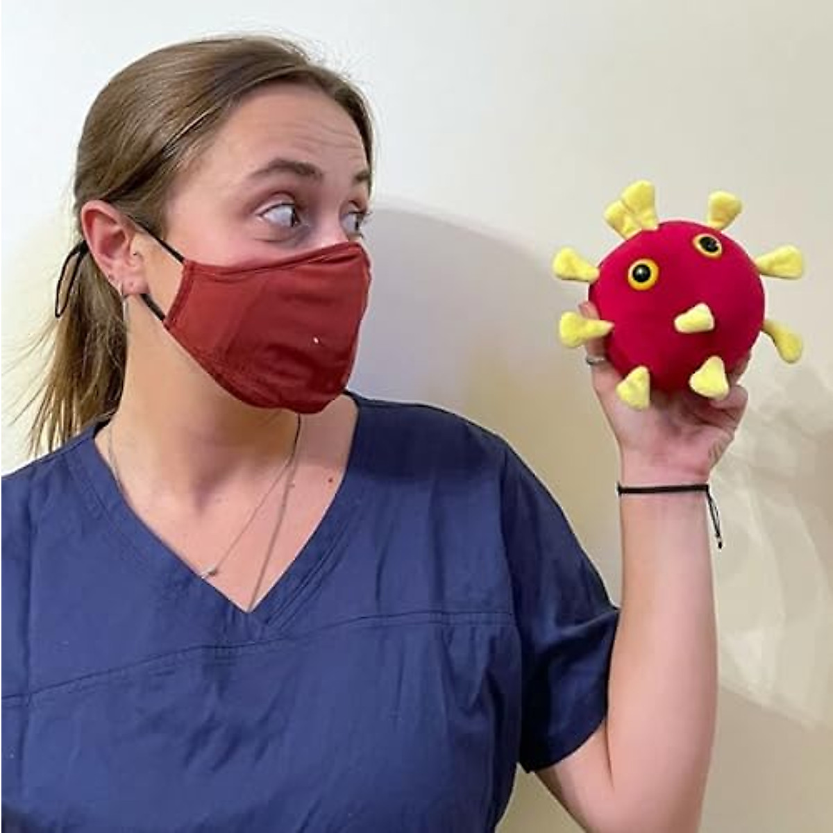 GIANTmicrobes COVID-19 Plush, Covid Plush, Covid Plush Toy, Covid Gag Gifts, Covid Gifts, Covid Stuffed Animal, History Teacher Gifts