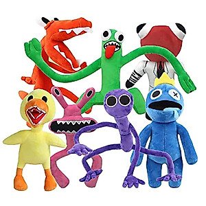 POPRORE 7PCS Rainbow Friends Plush Toys Rainbow Friends Stuffed Animal Plush Doll Toys for Fans and Friends Birthday Party Favor Gift for Holidays Birthday. (7 PCS)