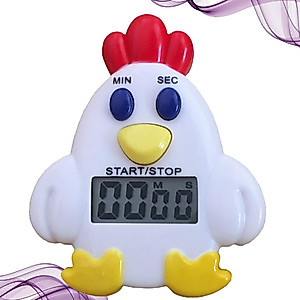 DOITOOL Chicken Timer Cooking Time Clock Clip on Animal Timer Student Countdown Timer Working Studying Baking Time Clock Reminder for Home Kitchen Office Shop (with Battery)