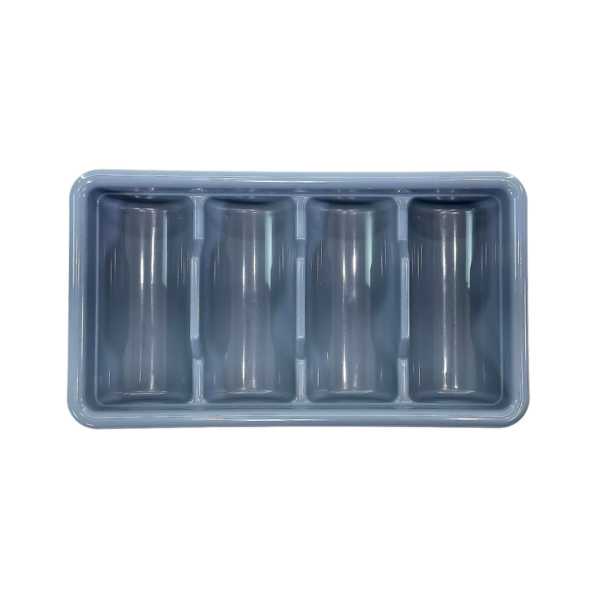 Farag Janitorial Cutlery Bin | Flatware Bin 4 Compartment Plastic | Commercial Cutlery Box Gray | Polypropylene Plastic.