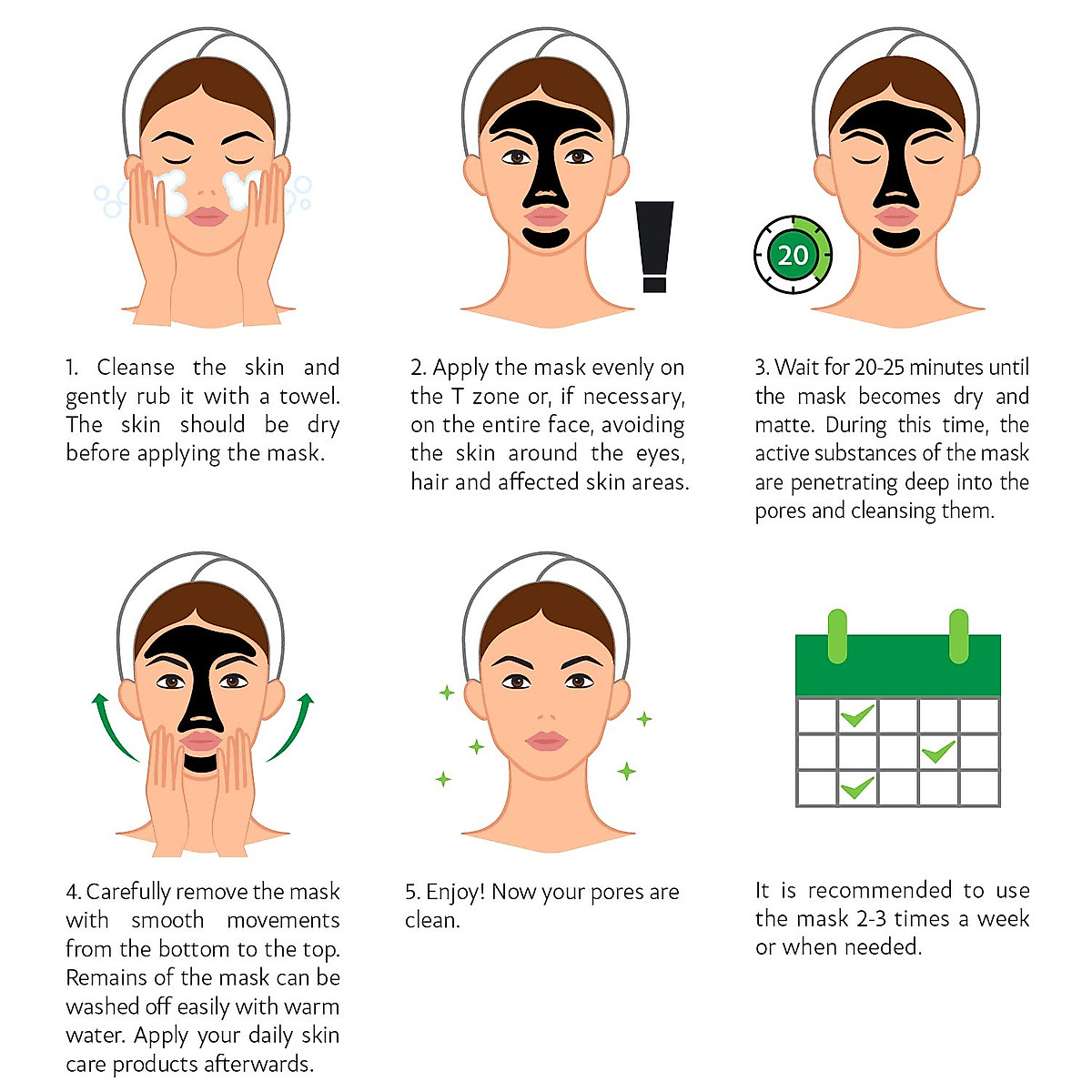 Peel Off Face Mask Charcoal Organic Bamboo with Vitamin C Blackhead Remover Mask, Activated Charcoal Face Mask Skincare Dark Spot Remover for Men and Women, Blackhead Extractor Acne Mask 2.7 oz 80 g